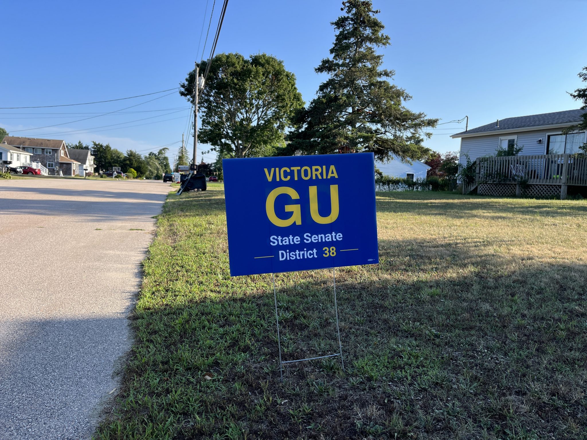 Lawn Sign – RI State Senator Victoria Gu, District 38